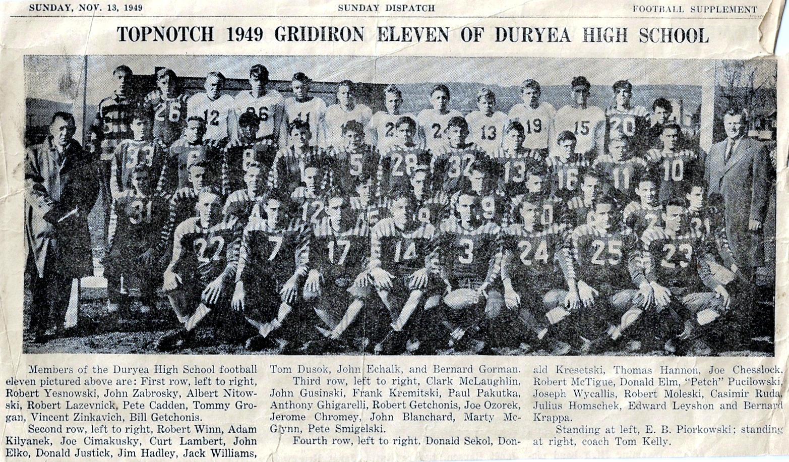 Duryea Pennsylvania Historical Homepage 1950 to 1954